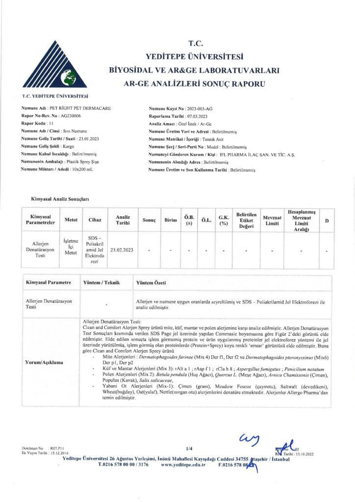 Test Results - Pet Right